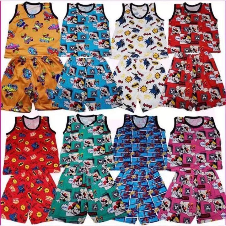SANDO TERNO SHORT FOR BOY KIDS (1-13 YRS OLD) | Lazada PH