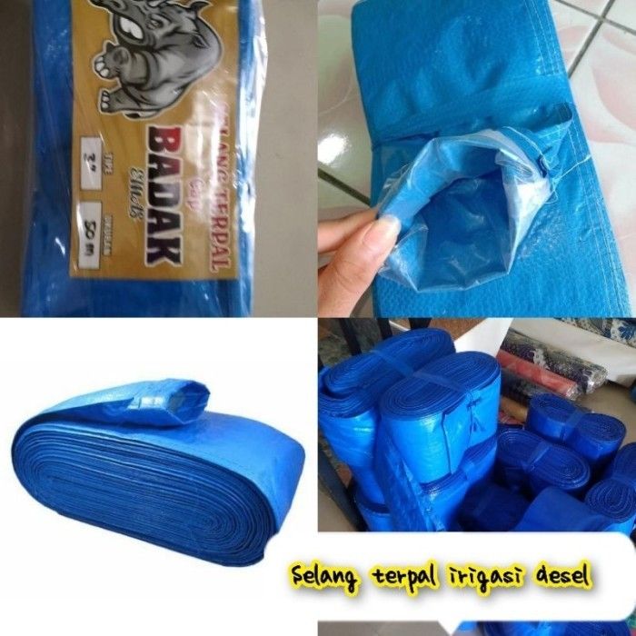 selang terpal ukuran 3 dim & 4 dim selang irigasi kebun ladang tambak ...