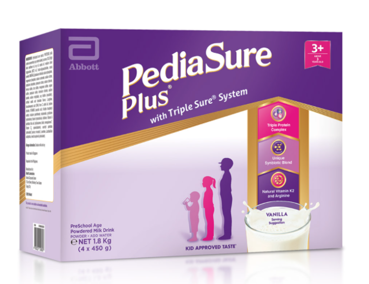 PediaSure Plus Vanilla 1.8kg / 1800g 3+ y.o (4x450g) (exp: FEB 2024 ...