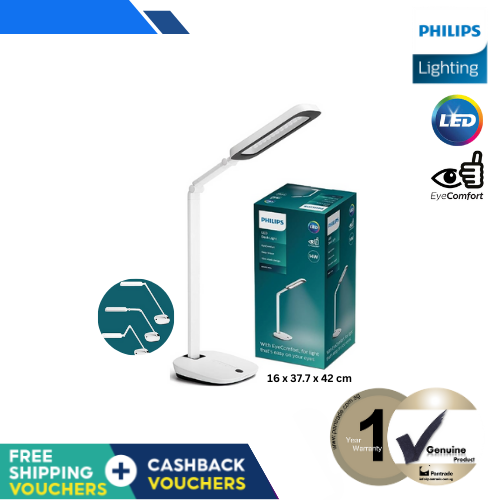 Philips RobotPlus DSK601 14W 40K White LED Desk Lamp with Honeycomb ...