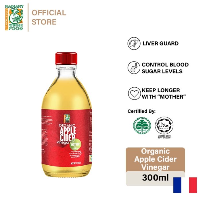 Radiant Organic Apple Cider Vinegar (300ml) Halal Certified | Lazada