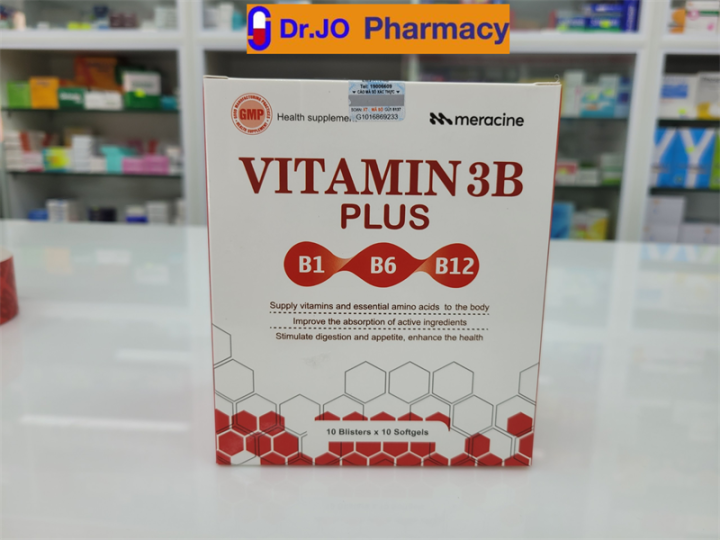 Vitamin 3B plus - Bổ sung vitamin B1, B6, B12 và acid amin H/100v (Hộp) | Lazada.vn