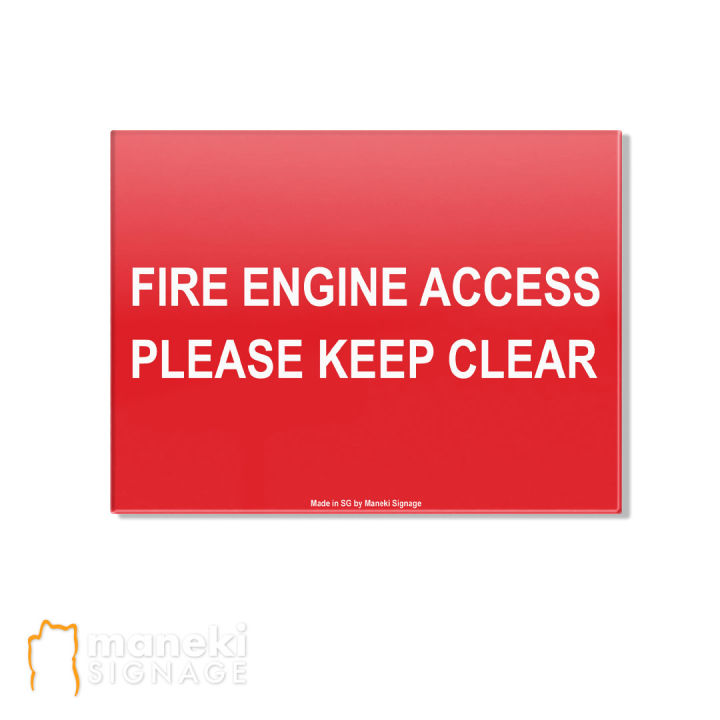 Aluminum Fire Engine Access Please Keep Clear Sign | Lazada Singapore