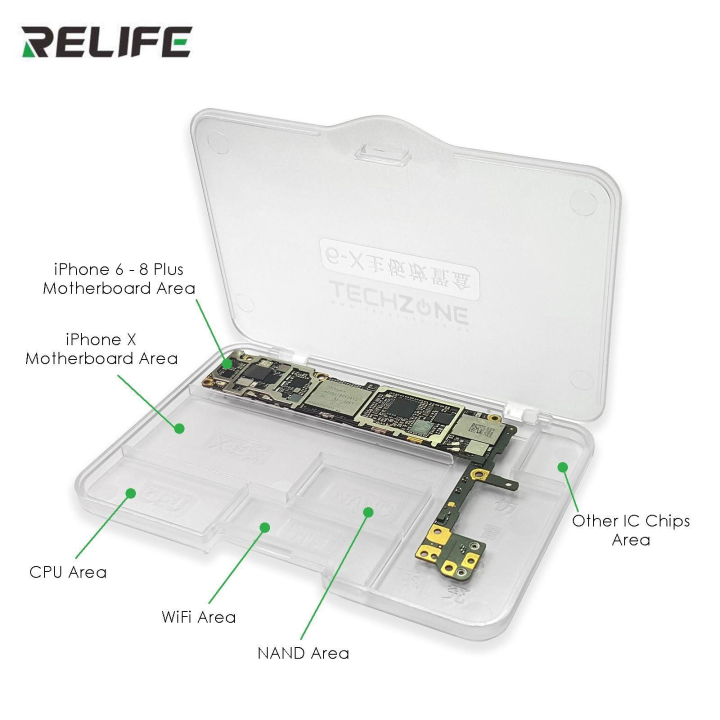 Relife RL-047 Plastic component box for iphonex mobile phone mainboard ...
