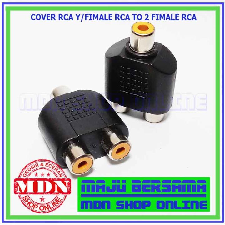 Cover Rca Y-Female Rca To 2 Female Rca | Lazada Indonesia