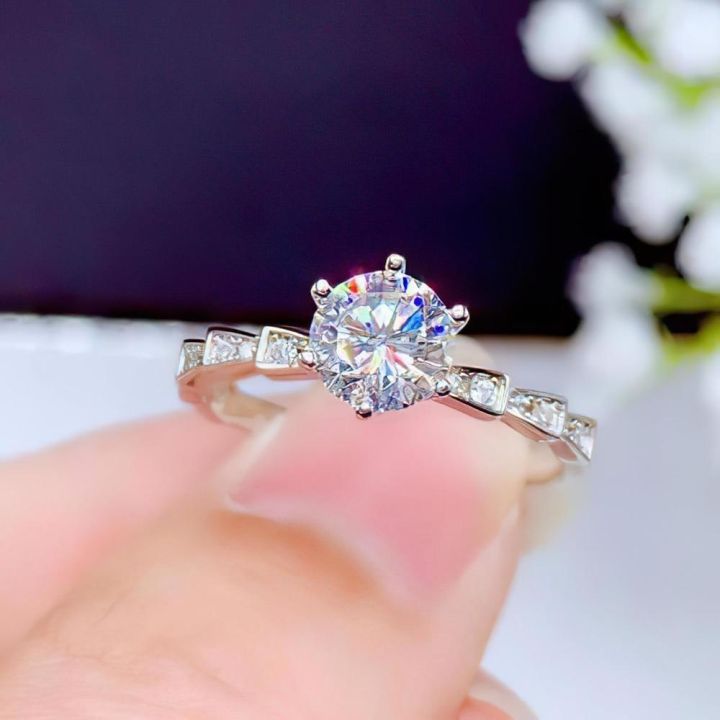 Diamond Crystal S925 Sterling Silver Women Fashion Jewelry Cubic Zirconia Wedding Engagement ...