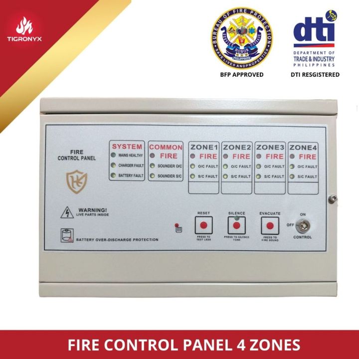 Fire Control Panel 4 Zone (Free Battery) | Lazada PH