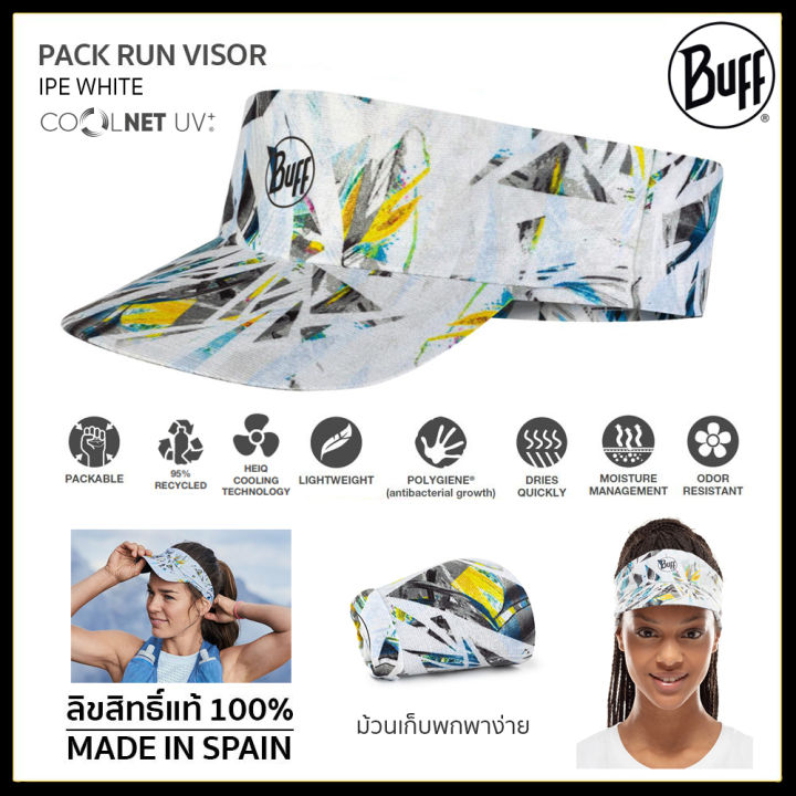 Buff Pack Speed Visor Coolnet UV+ หมวกวิ่งบัฟ หมวกเปิดหัว ม้วนพับได้ ...