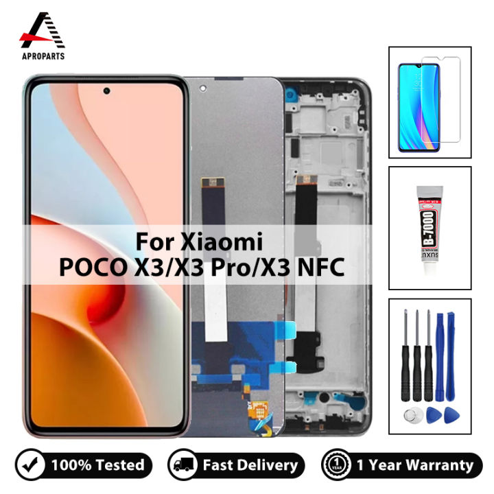 Top Qulaity For Xiaomi POCO X3 Pro NFC M2007J20CG LCD Display Touch Screen Digitizer Assembly ...
