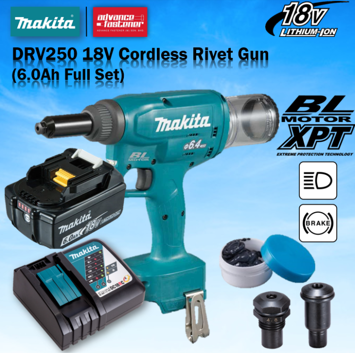 MAKITA DRV250Z 18V Cordless Rivet Gun Combo Set | Lazada