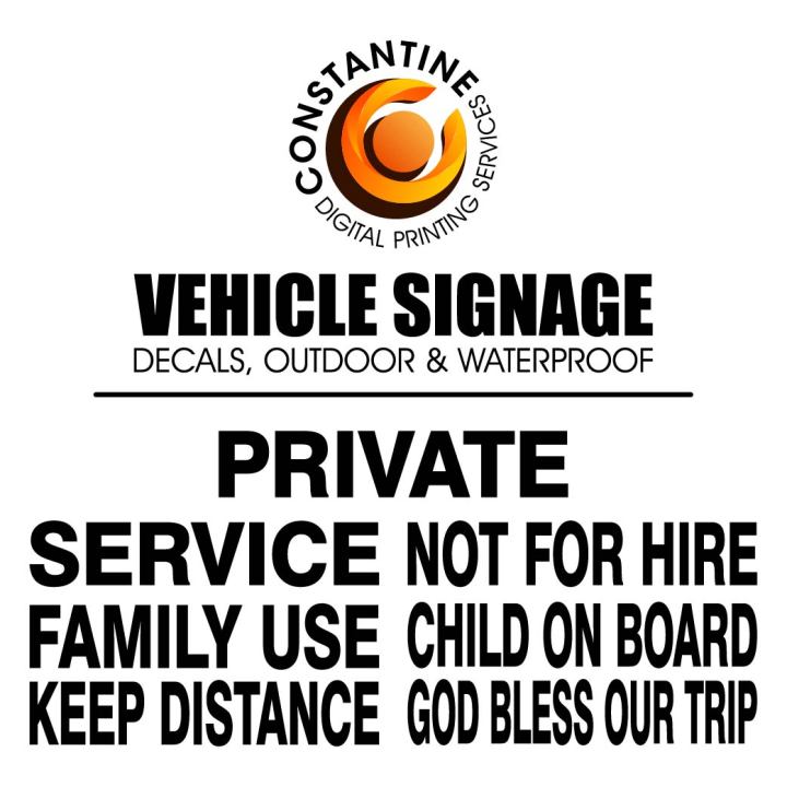 Sticker Signages Waterproof, Service, Private, Keep Distance, Not For ...