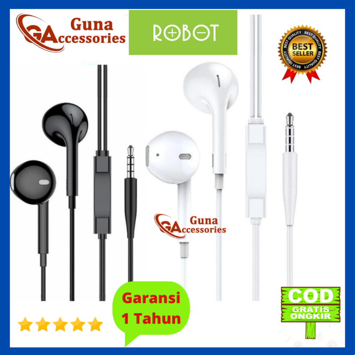 Headset Robot RE10 RE20 RE50 RE101S RE40 Wired Bass Earphone Handsfree ...