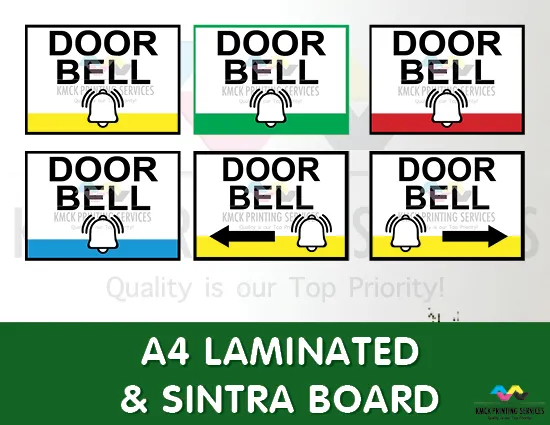 Arrow Door Bell Laminated | Sintra Board Signages | Lazada PH