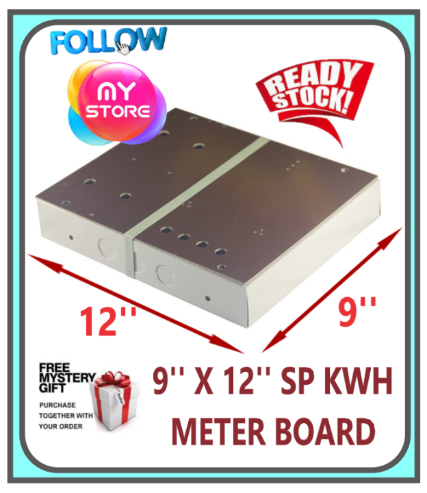 9''X12'' METAL METER BOARD SINGLE PHASE KWH METER BOARD (TNB) 240V | Lazada