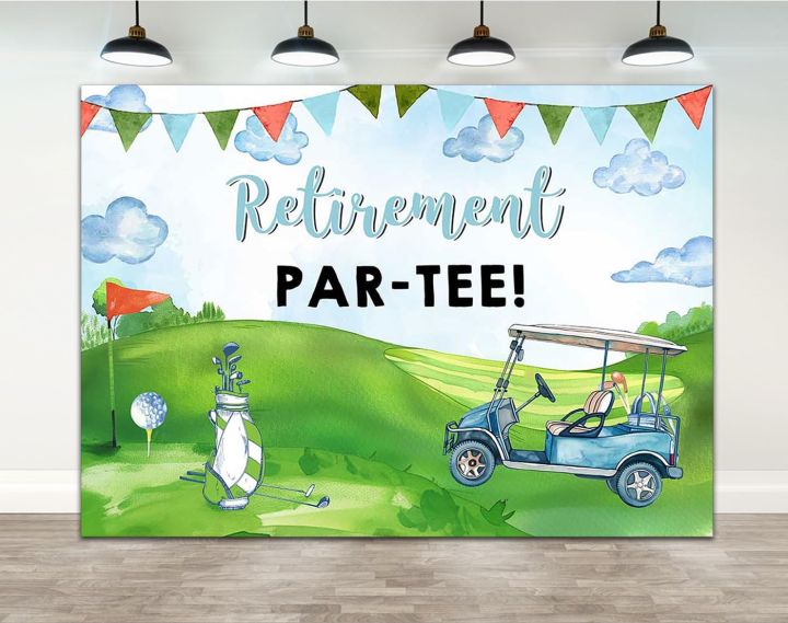 Golf Theme Party Decorations Partee Backdrop Banner Golf Tour Car for ...