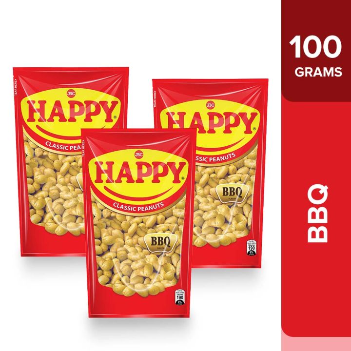 Happy Peanuts BBQ Flavor 100G x 3Pcs | Lazada PH