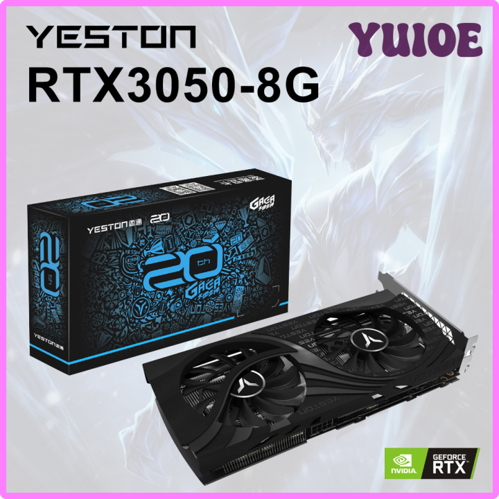 YUIOE YESTON GPU GeForce RTX 3050 Desktop Gaming Graphics Card RTX3050 ...