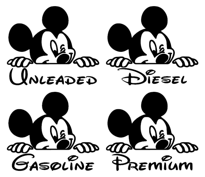 4Shop Mickey Mouse Car Fuel Tank Sticker Decals Waterproof | Lazada PH