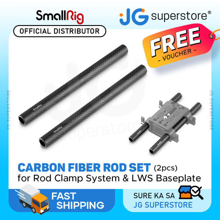 SmallRig 8" 2pcs Carbon Fiber Rod Set with 15mm Diameter LWS Compatible ...