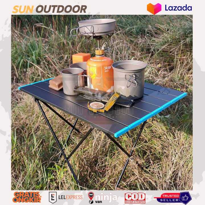Meja Lipat Camping Piknik Outdoor Portable Meja Lipat Outdoor Aluminium ...
