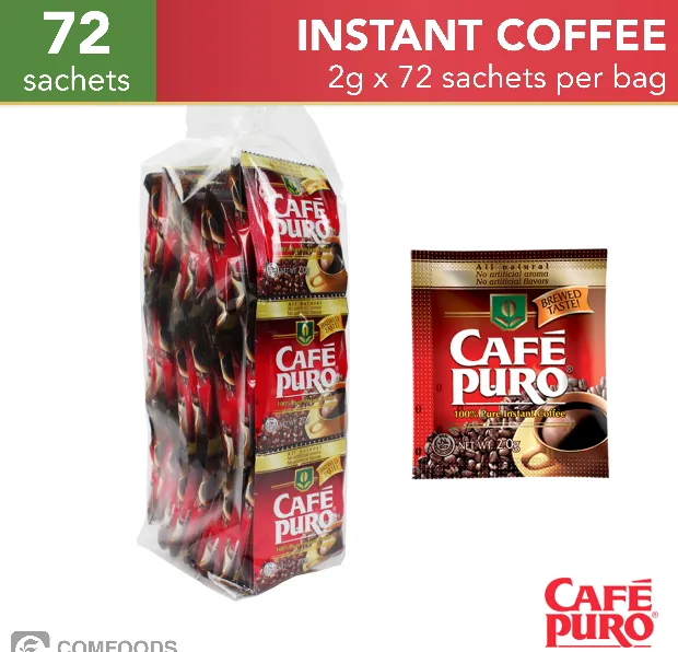 CAFE PURO Instant Coffee in 2g Sachet x 72pcs | Lazada PH