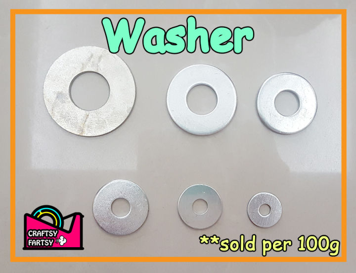 (PER 100grams) Washer/ GI Flat Washer/ Plain Washer | Lazada PH