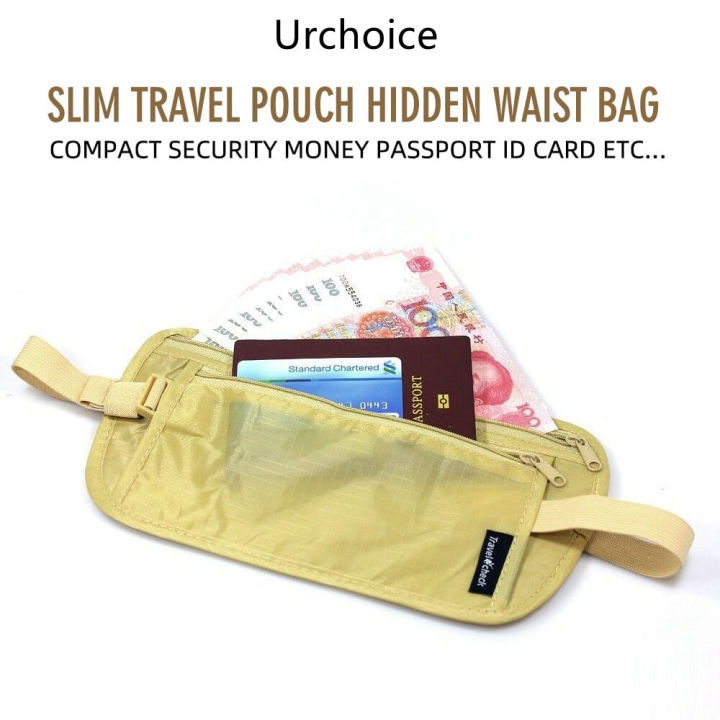 [READY STOCK] Slim Travel Pouch Hidden Bag Compact Hidden Security ...