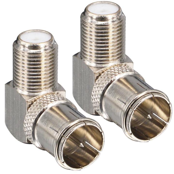 2 Pieces F Male To Female Right Angle Coax Connectors Type F Adapters ...