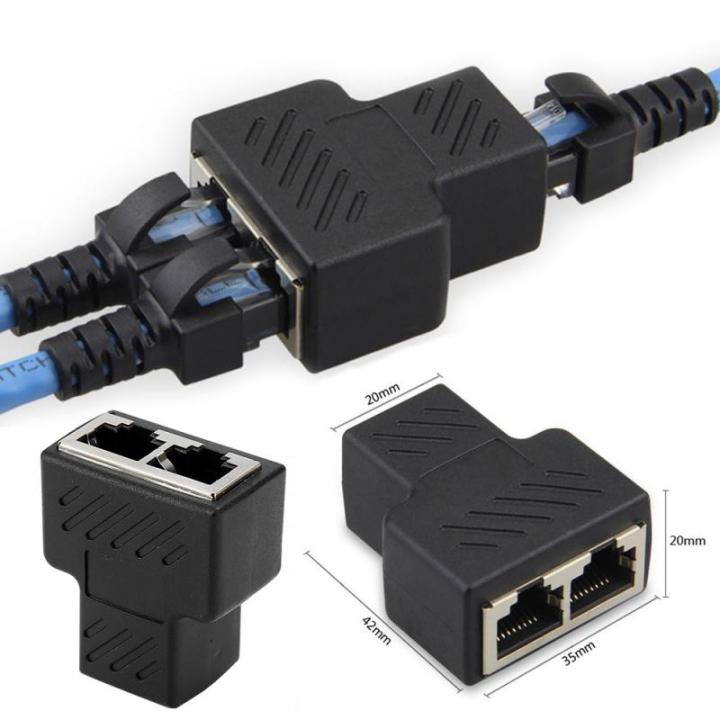 ตัวแปลงสาย LAN เข้า 1 ออก 2 Ethernet Network RJ45 Cable Port Network ...