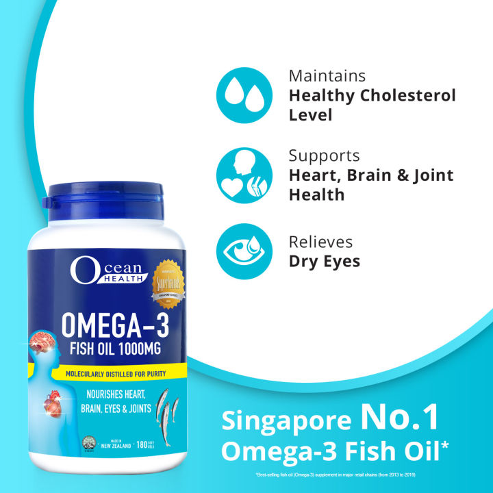 Ocean Health Fish Oil 1000mg 180's Capsules | Lazada Singapore