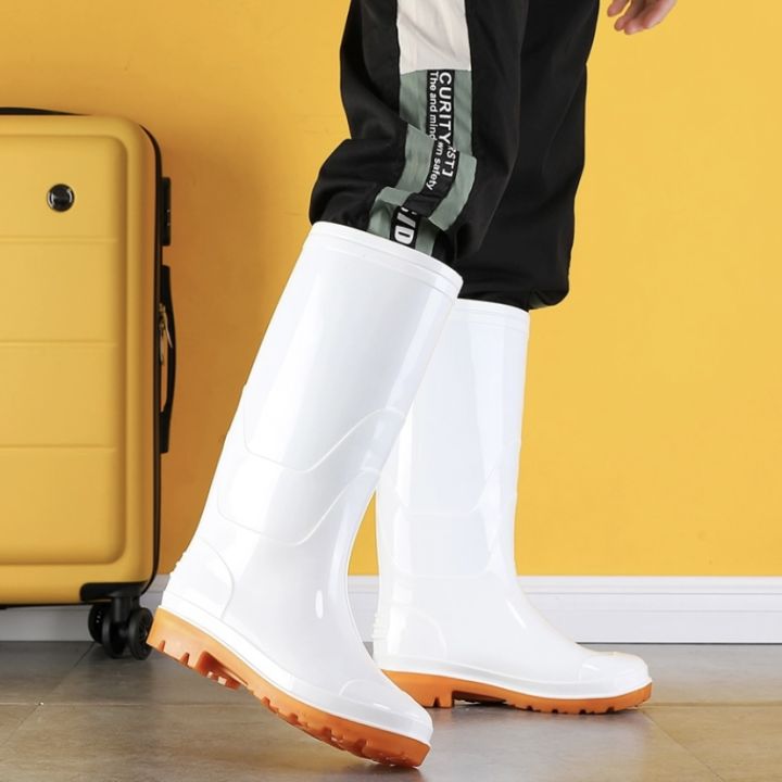 white rain boots for men heavy duty bota for man rain boots for women ...