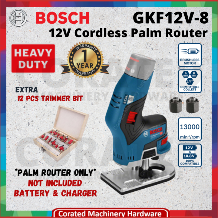 [CORATED] Bosch GKF12V-8 Cordless Palm Router Solo / Complete With ...