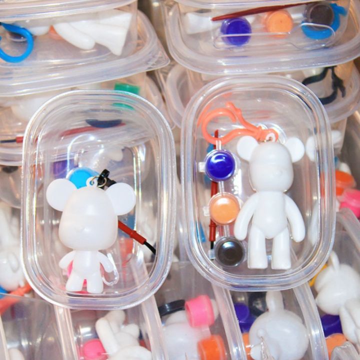 Fluid Bear Keychain Handmade Violent Bear Fluid Painting Toys Kids Gift ...