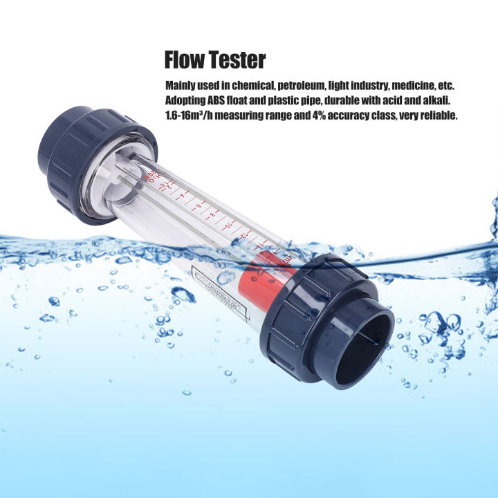 Water Meter Liquid Flowmeter Plastic Tube ABS Measurement for Chemical ...