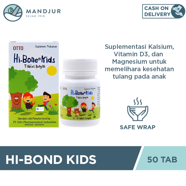 Hi-Bone Kids 50 Tablet Kunyah - Kesehatan Tulang Anak | Lazada Indonesia