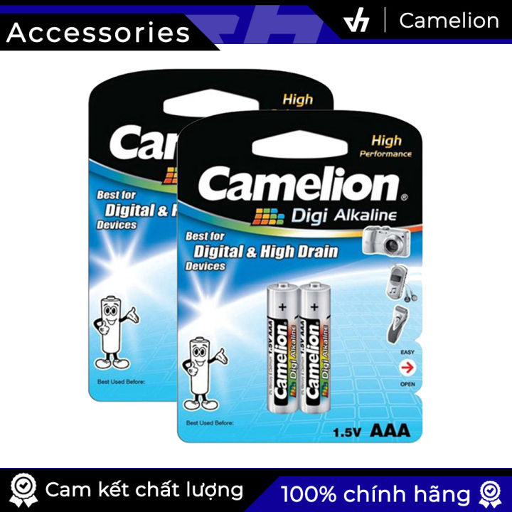 Bộ 4 pin AAA Camelion Alkaline Digi, pin đũa kiềm, chống chảy, điện áp ...