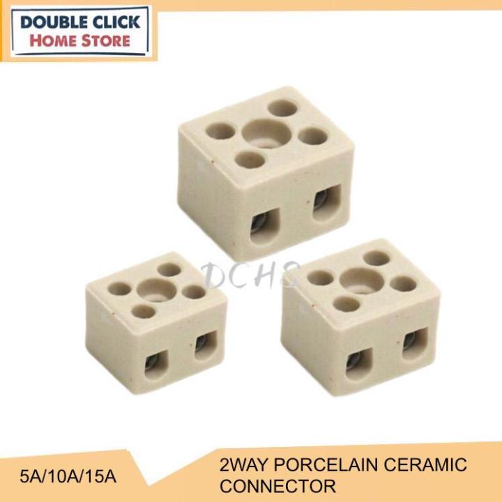 Porcelain Connector Ceramic Heat Resistant Connector - 2Way 5A/ 10A ...