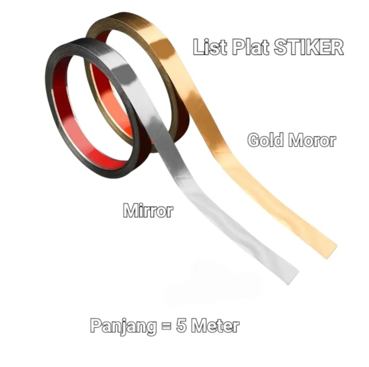 List Plat Strip Miror + LEM Perekat / Glue Panjang 5 Meter, Uk. 20mm ...
