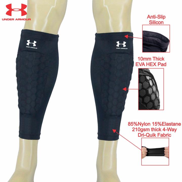 RainOrShine #UA13 Compression Shin Guard HEX Padded Unisex PAIR (2 ...