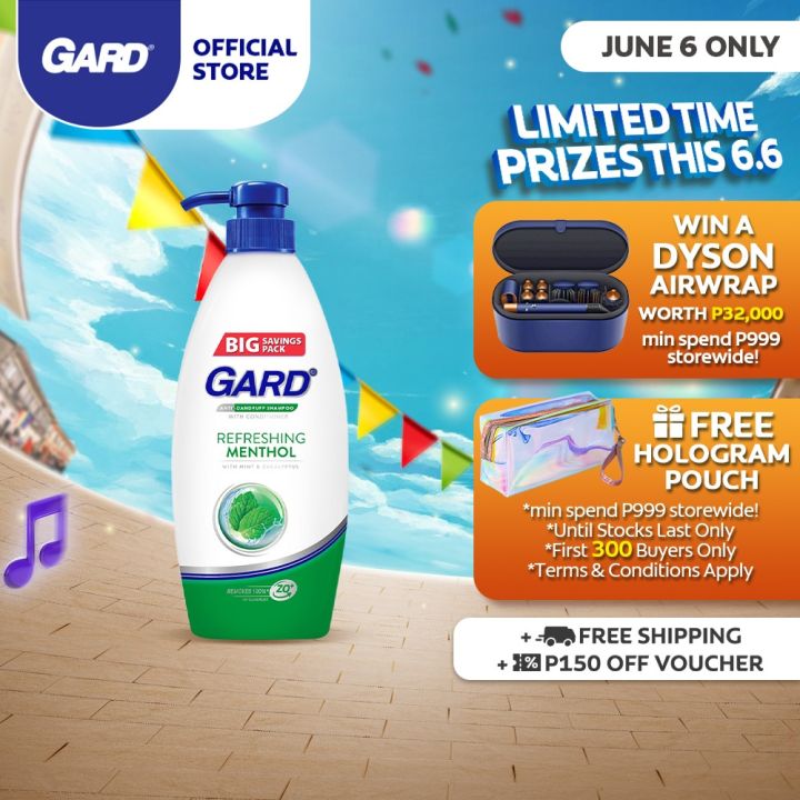 Gard Anti-Dandruff Refreshing Menthol Shampoo 600mL | Lazada PH