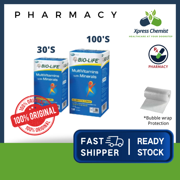 BIO-LIFE MULTIVITAMINS WITH MINERALS 30's | 100'S | 100'S X 2 | Lazada