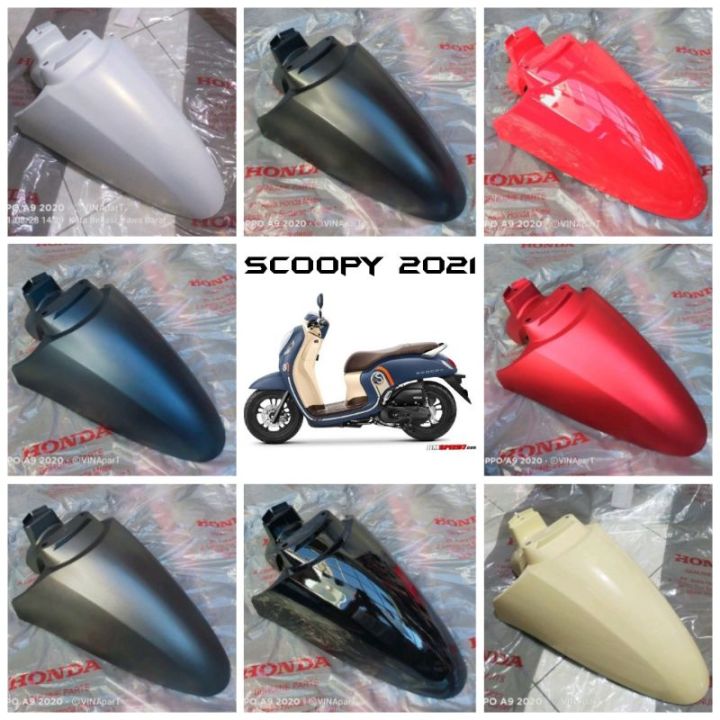spakbor depan honda scoopy esp new led 2021 k2f hitam kilap cream krem ...