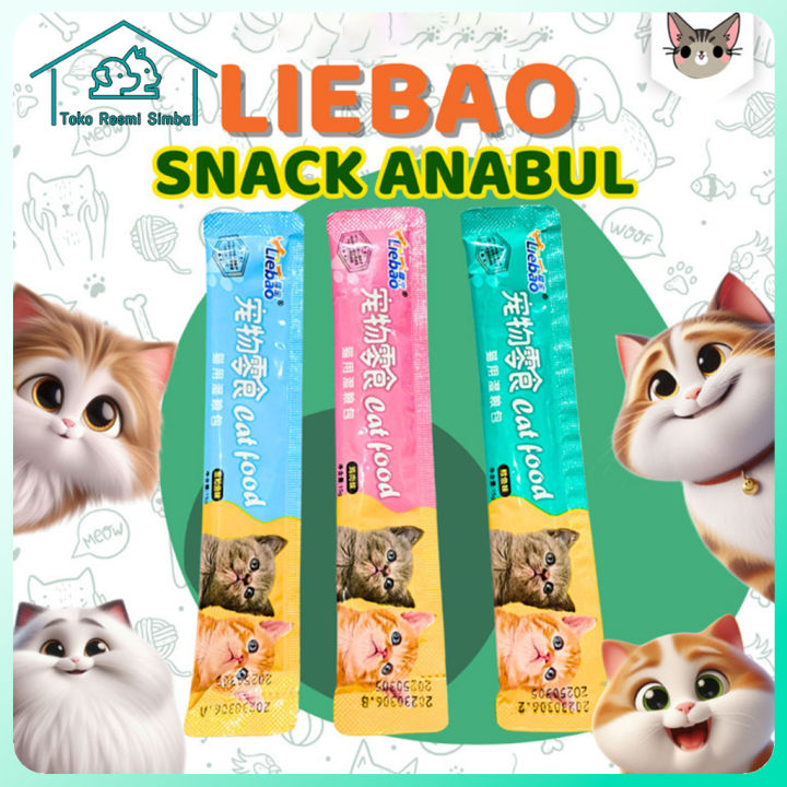 Liebao Cat Food Tersedia 3 rasa Tuna/Cod/Ayam Cemilan kucing Makanan ...