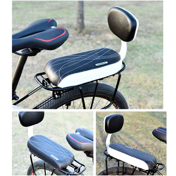 Bike Saddle Bike Child Seat with Back Rest Bicycle Back Seat MTB ...