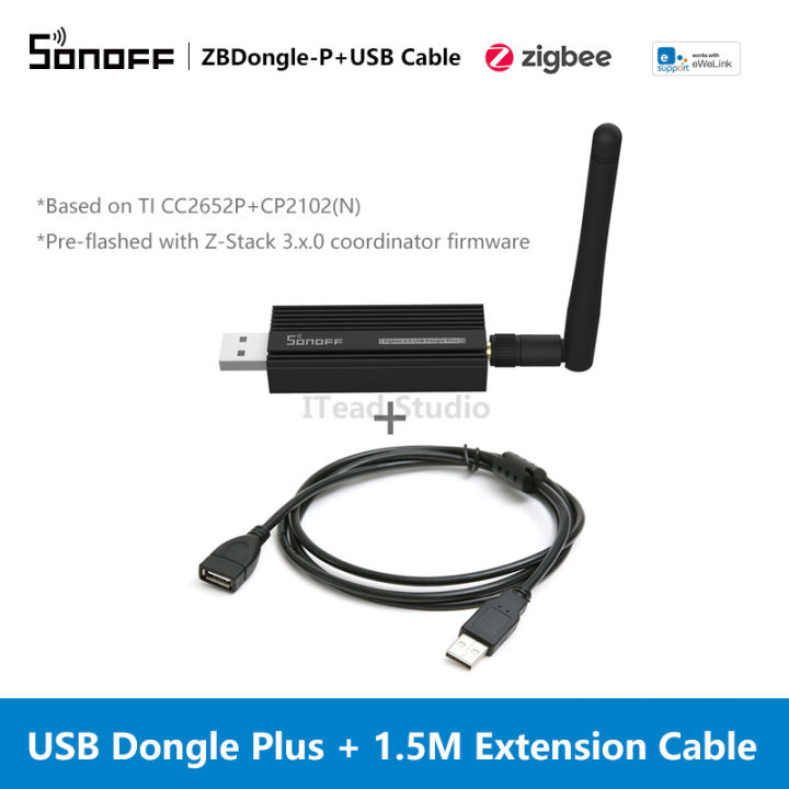ITEAD SONOFF ZBDongle-P Zigbee Dongle Plus Smart Zigbee Gateway Zigbee ...