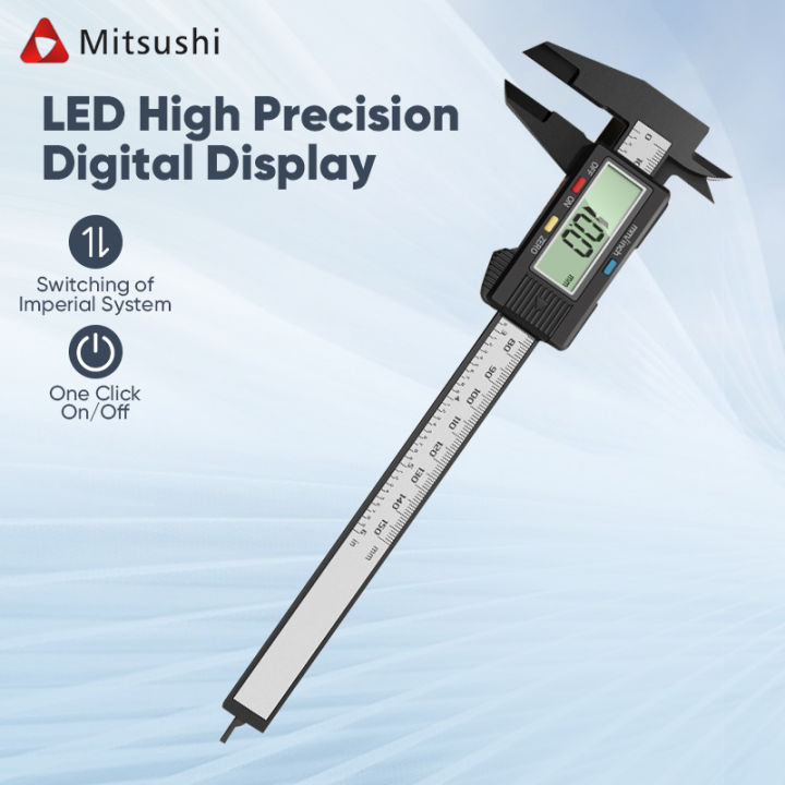 Mitsushi 150mm Electronic Digital Caliper Ruler with LCD Screen ...