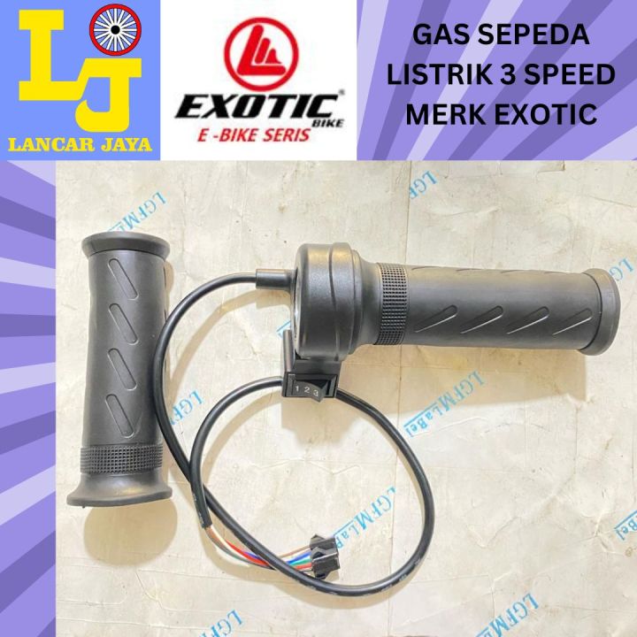 Original EXOTIC Gas 3 Speed Throttle Sepeda Listrik E-Bike Universal 1 ...