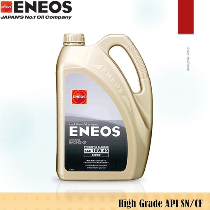 ENEOS RACING GT SN/CF 10W-40 SEMI SYNTHETIC ENGINE OIL 4L - JAPAN | Lazada