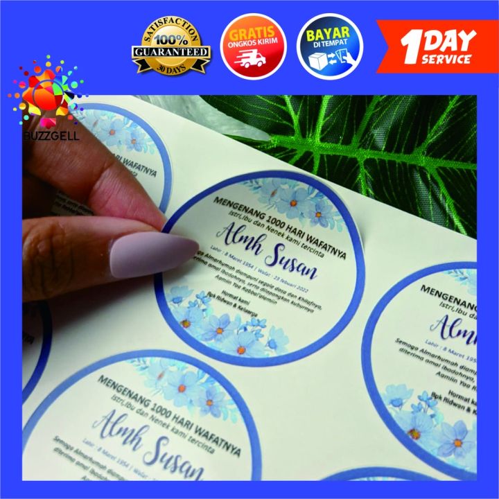 Sticker Mengenang Wafatnya Stiker Card Label Tahlil Kartu Mengenang ...