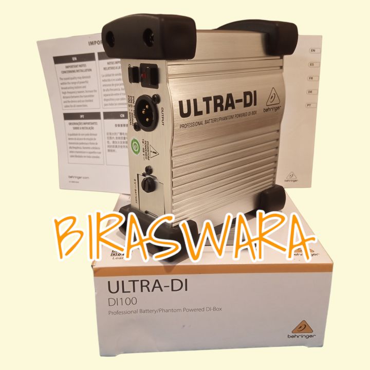 BEHRINGER ULTRA-DI DI100 DIRECT BOX DI 100 PHANTOM POWERED DI-BOX ...